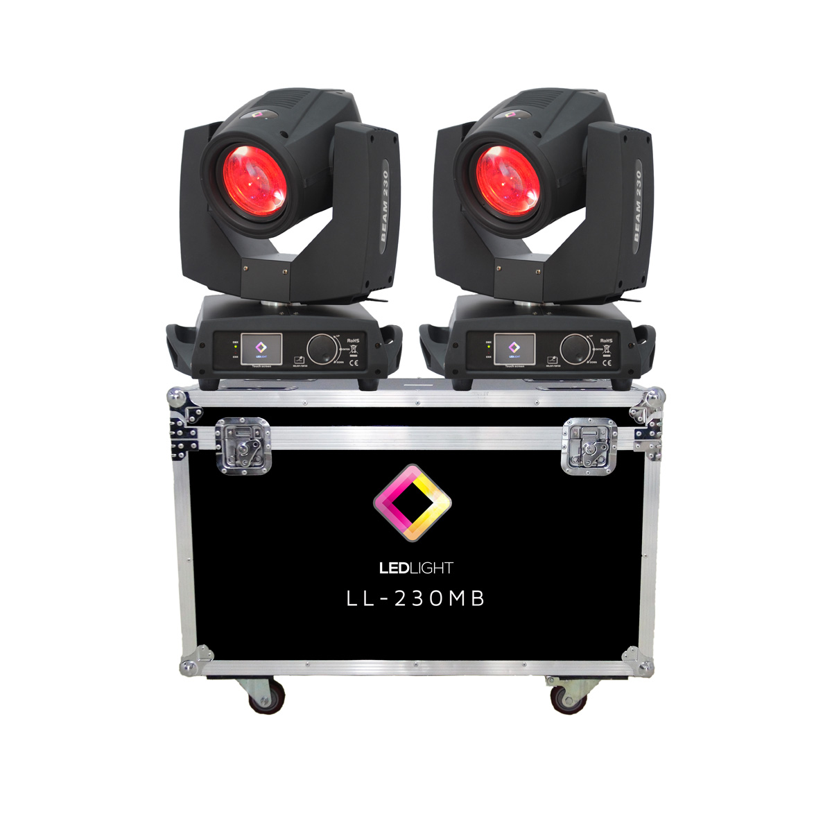 MOVING HEAD BEAM 230 7R TOUCH LL-230 16/20 CH 2 UNIDADES + CASE GRÁTIS ...
