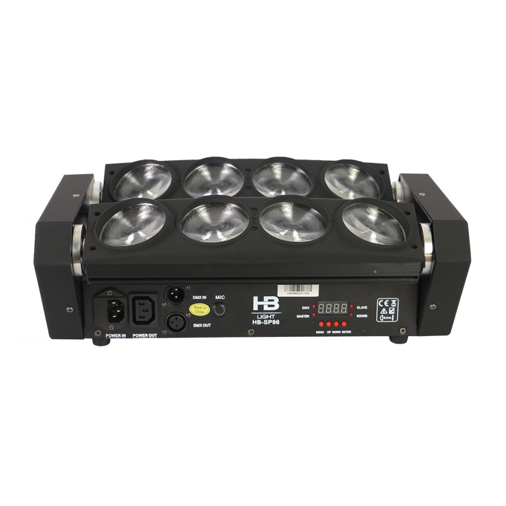 LED SPIDER 8X12W RGBW LEDS CREE 4 IN 1 HB-SP96 – Mak Audio DJ