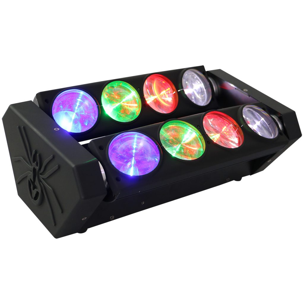 LED SPIDER 8X12W RGBW LEDS CREE 4 IN 1 HB-SP96 – Mak Audio DJ