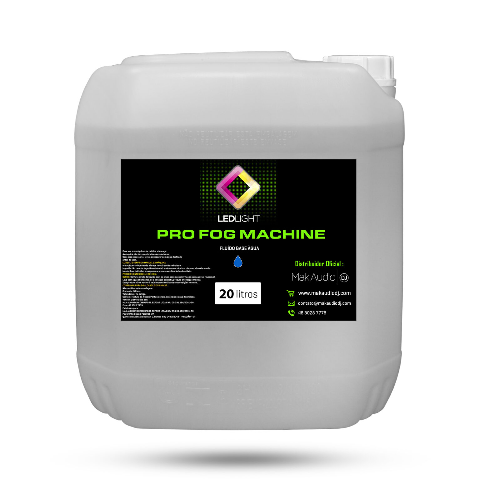 FLUIDO LED LIGHT PRO FOG MACHINE WATER BASED 20LT – Mak Audio DJ